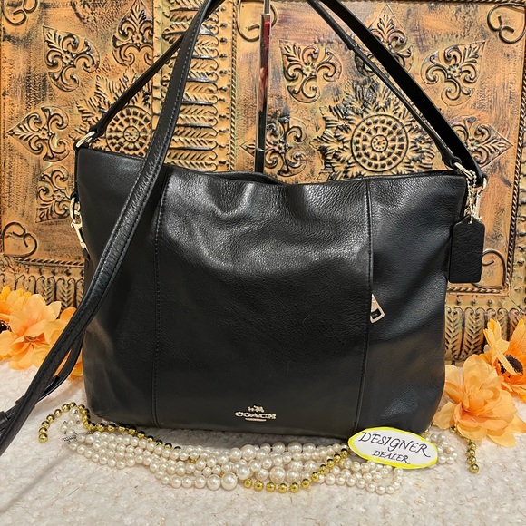 Coach | Bags | Authentic Coach Isabelle East West Black Leather ...